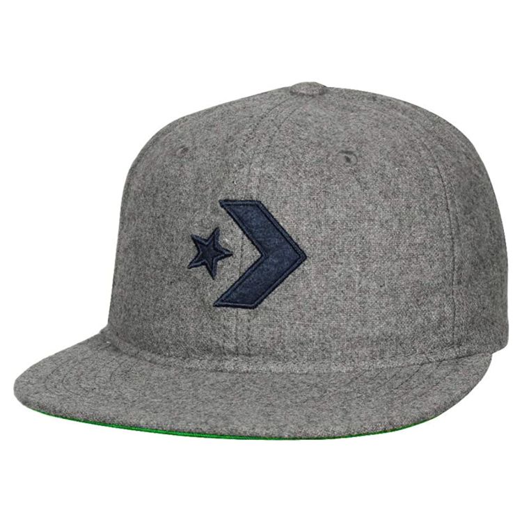 Бейсболка унисекс Converse Felt Applique Wool 637 Cap 609140 серая